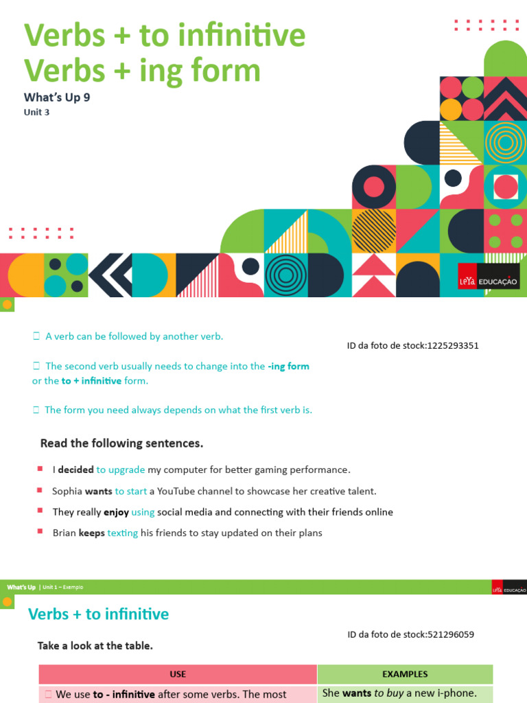 Verbs with To Infinitive and -ing Form | PDF | Social Media | Popular ...