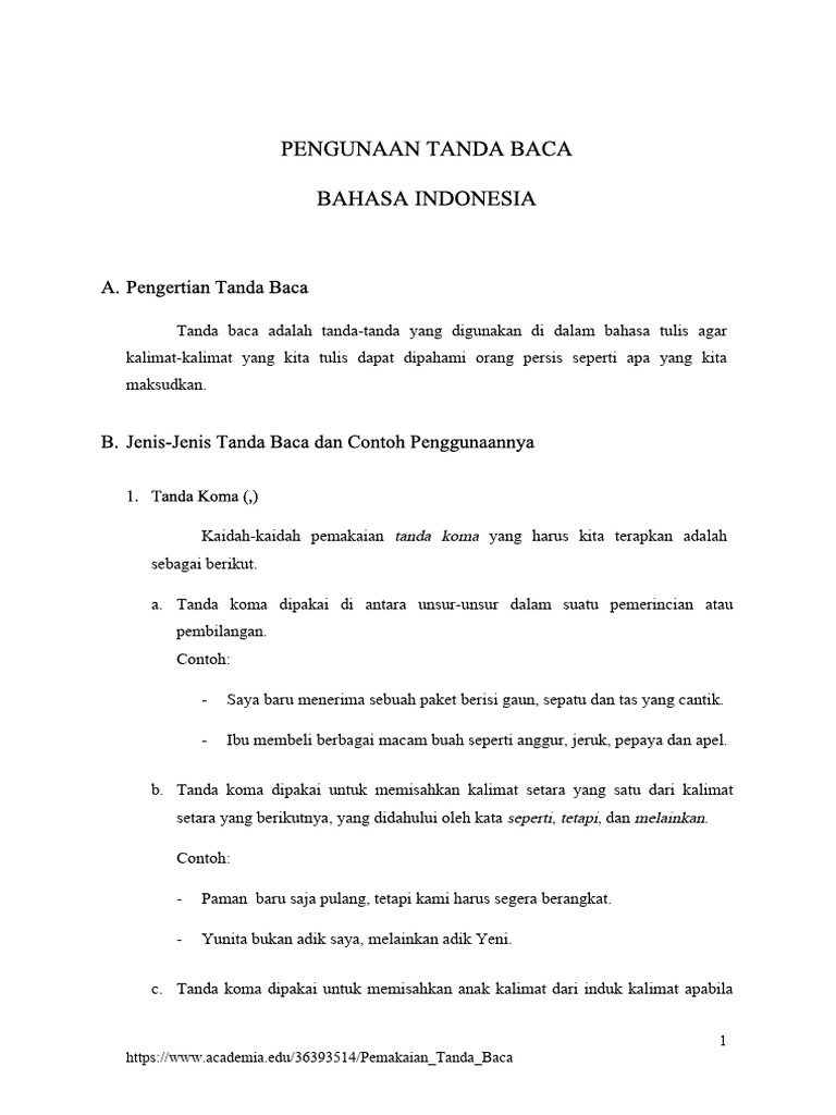 Pemakaian - Tanda - Baca 1 | PDF