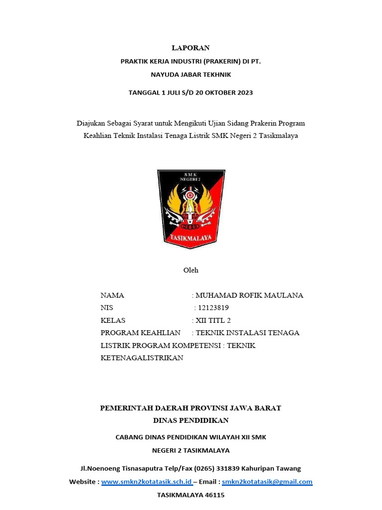Laporan PKL Rofik | PDF