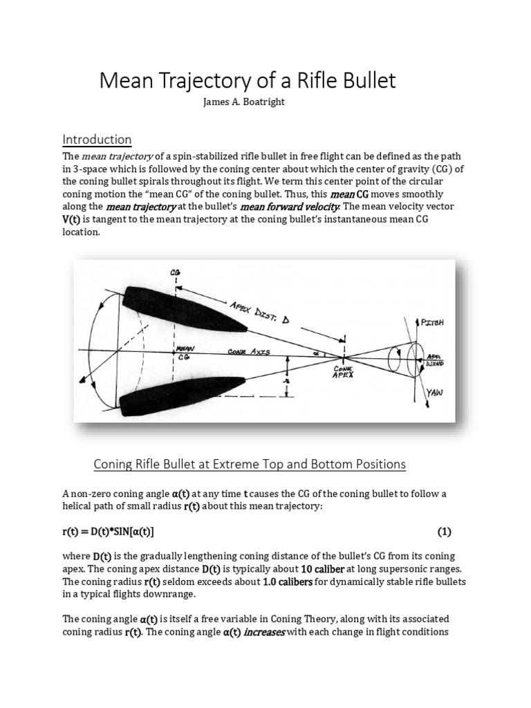 Mean Trajectory of Rifle Bullet Dynamics | PDF | Teaching Methods ...