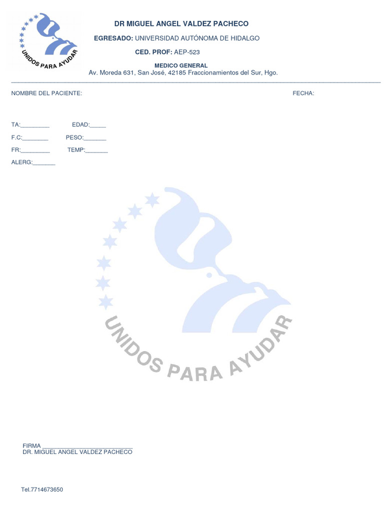 Formato Receta Electronica Simi | PDF