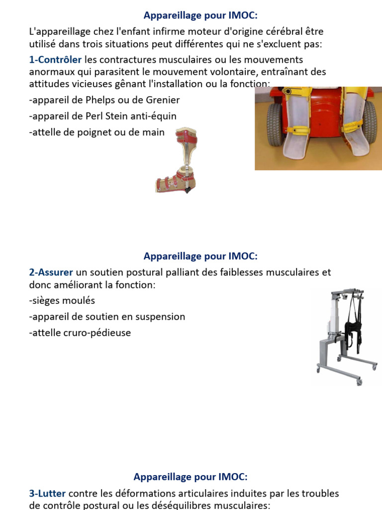 Appareillage Orthopédique pour IMOC | PDF | Corset