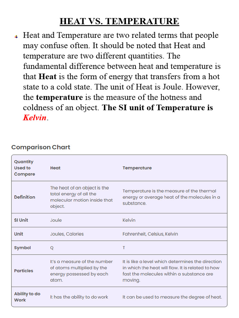 Heat Vs Temperature | PDF Heat Vs Temperature | PDF