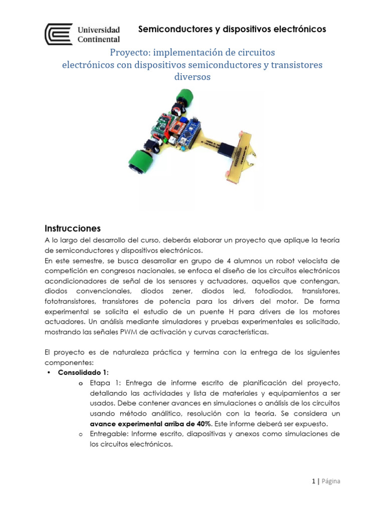 C1 y C2 - Proyecto | PDF | Electrónica | Semiconductores