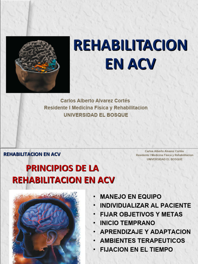 Rehabilitacion en Acv | Descargar gratis PDF | Carrera | Medicina