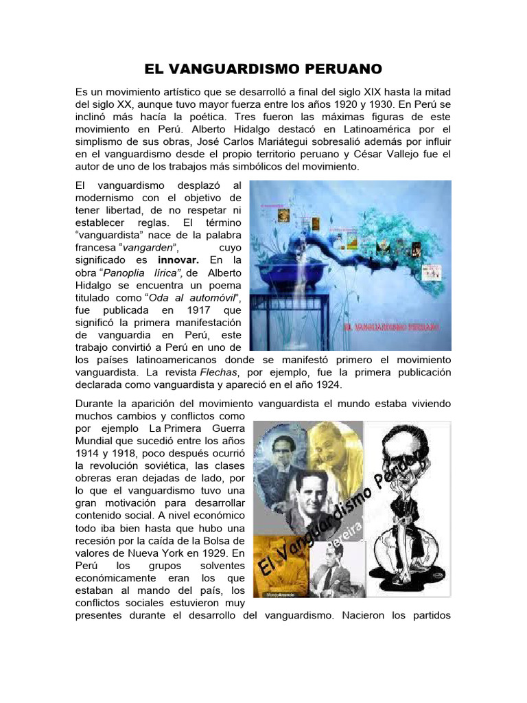 El Vanguardismo - 4tos. 2023 | PDF | Vanguardia | Poesía