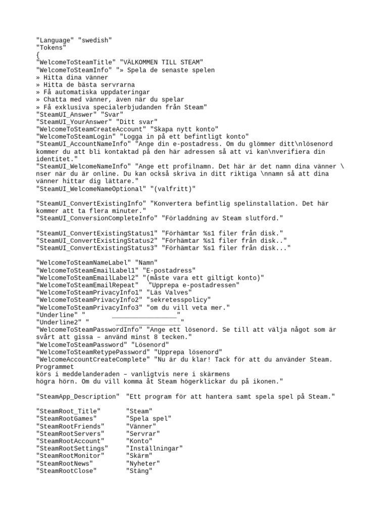 Steamui Swedish | PDF