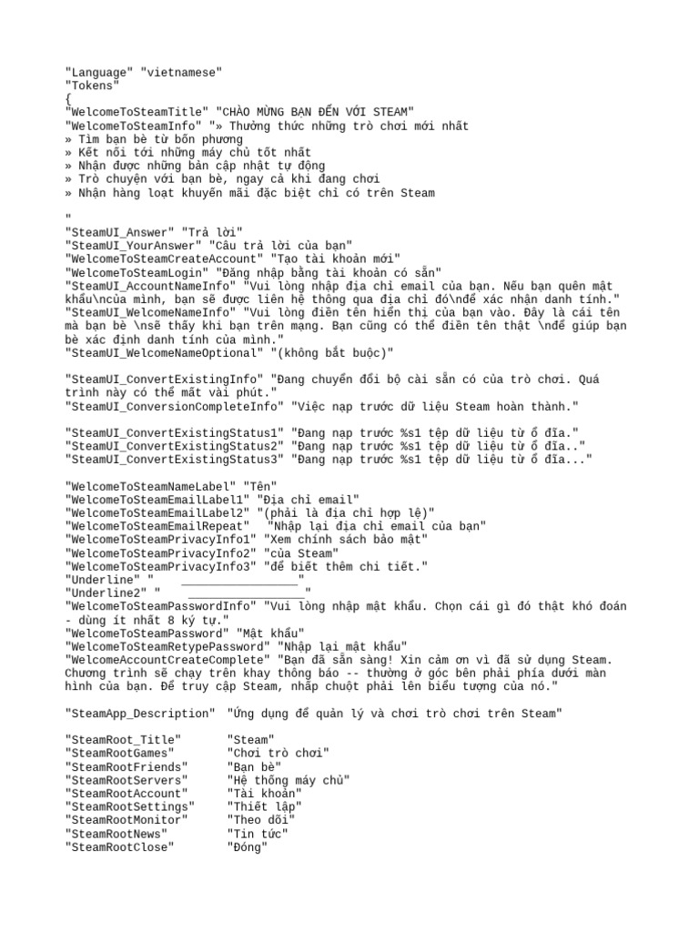 Steamui Vietnamese | PDF