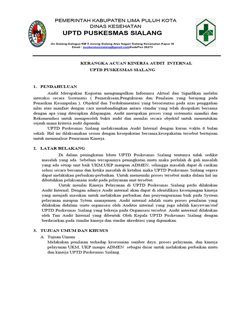 KAK AUDIT INTERNAL FIX | PDF