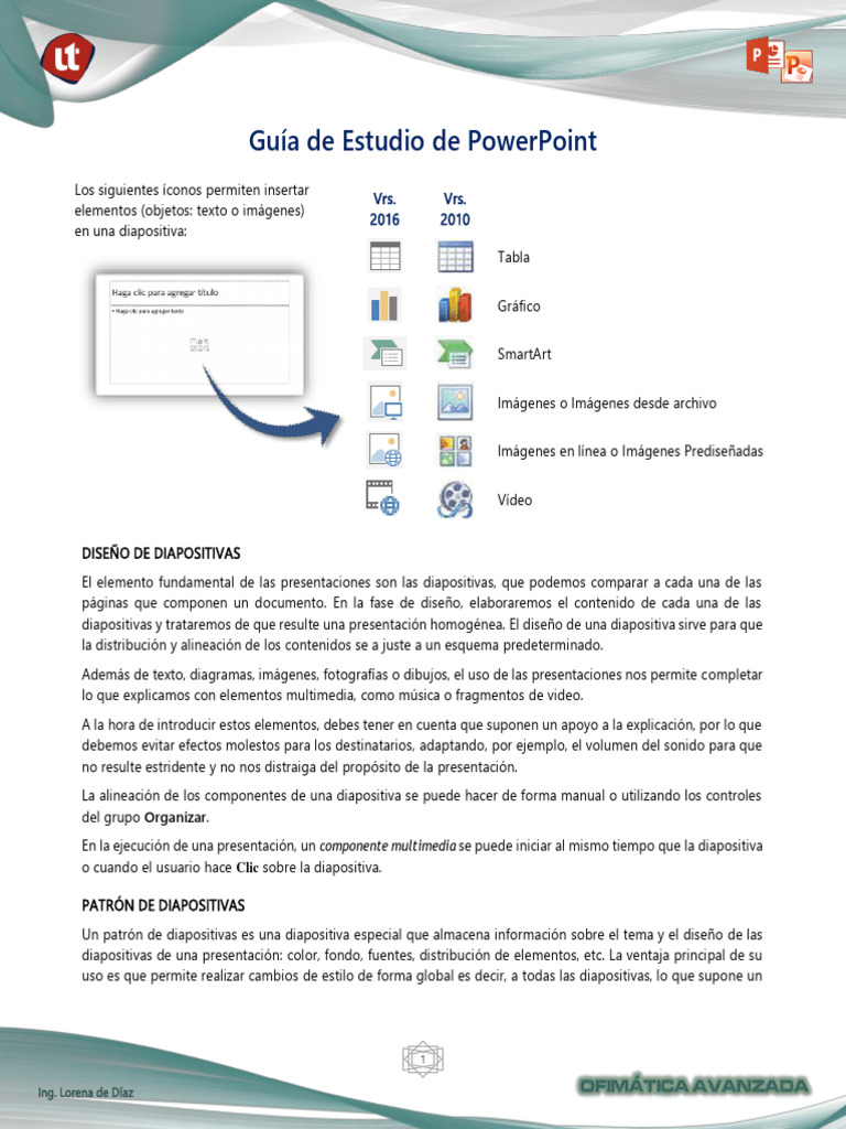 Guía de Estudio de PowerPoint | PDF | Microsoft PowerPoint | Informática