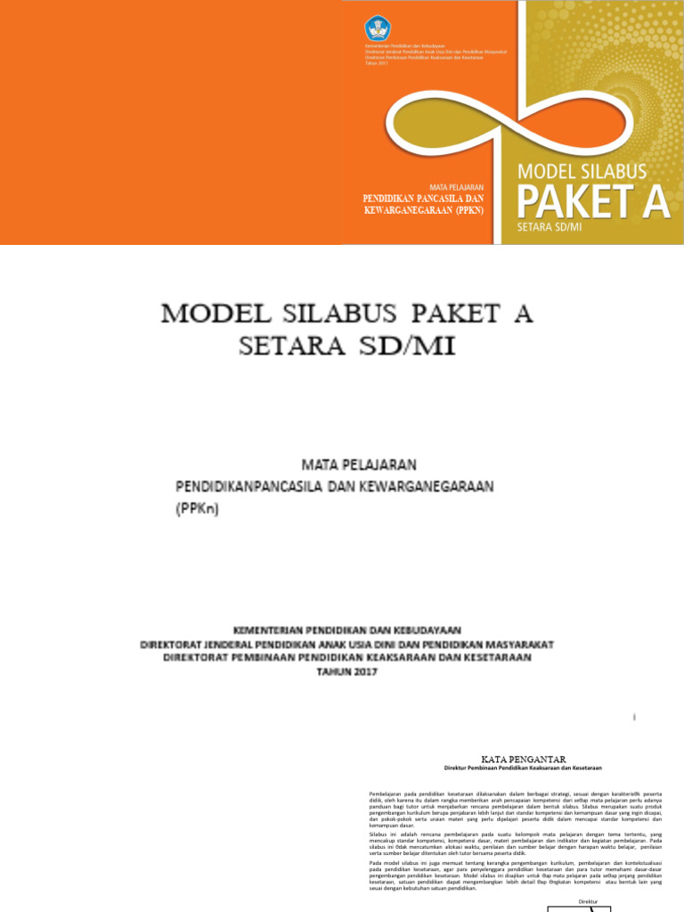 Silabus Paket A PPKN | PDF
