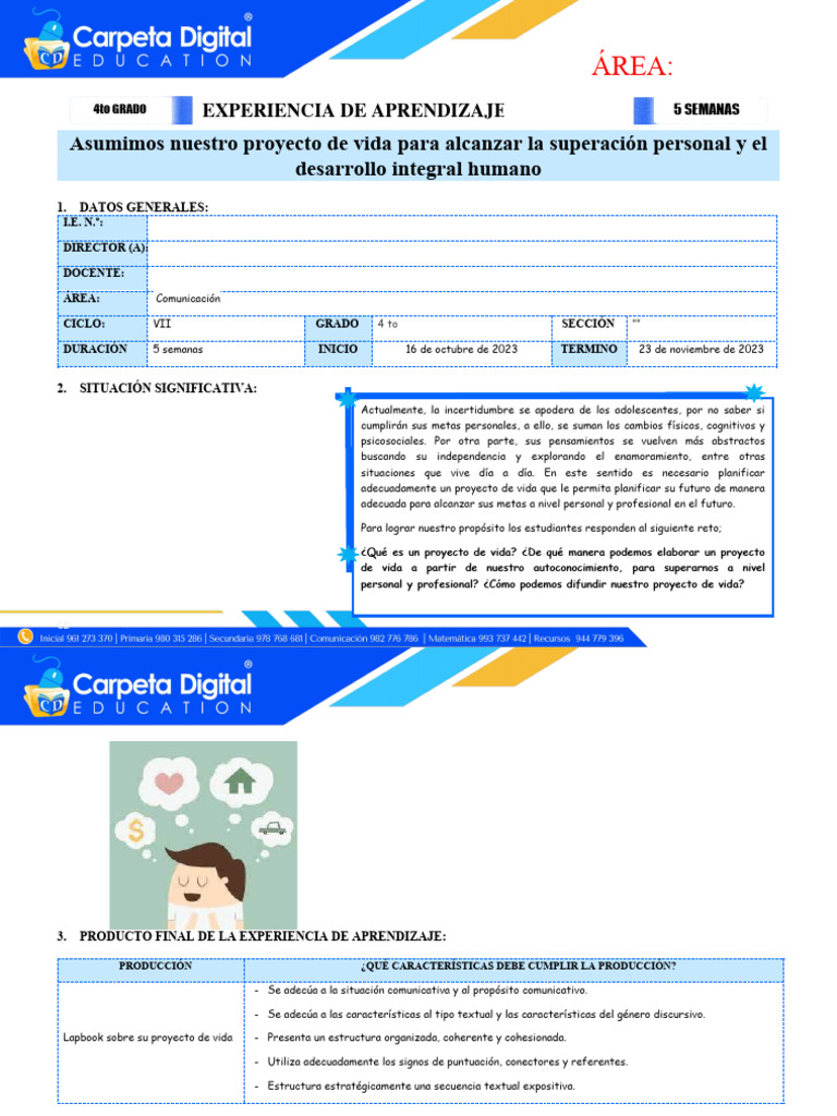 4º Experiencia de Aprendizaje - Exp7 - Comun | PDF