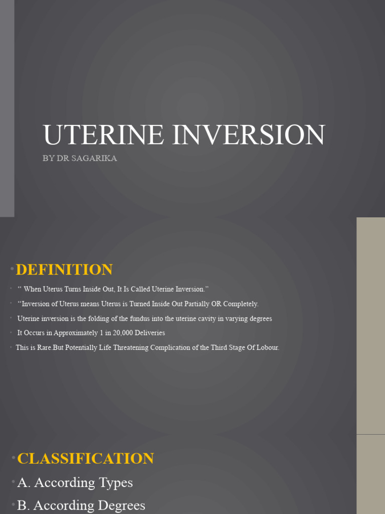 Uterine Inversion | PDF | Uterus | Shock (Circulatory)