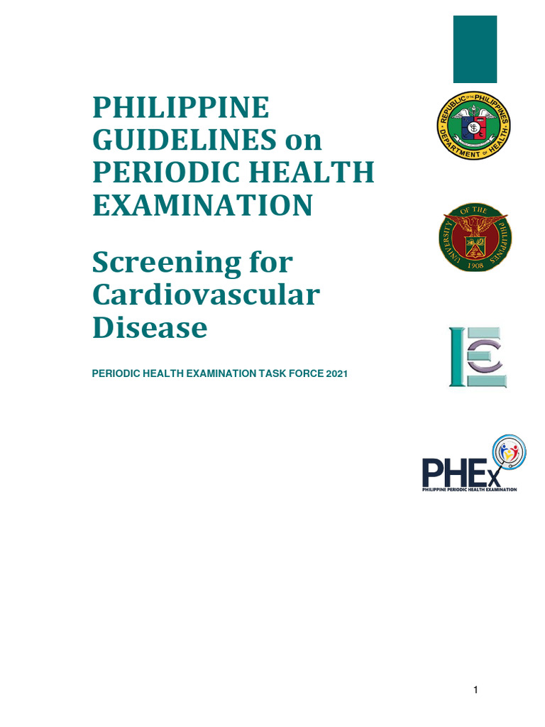 (CPG) Philippine Guidelines On Periodic Health Examination - Screening ...