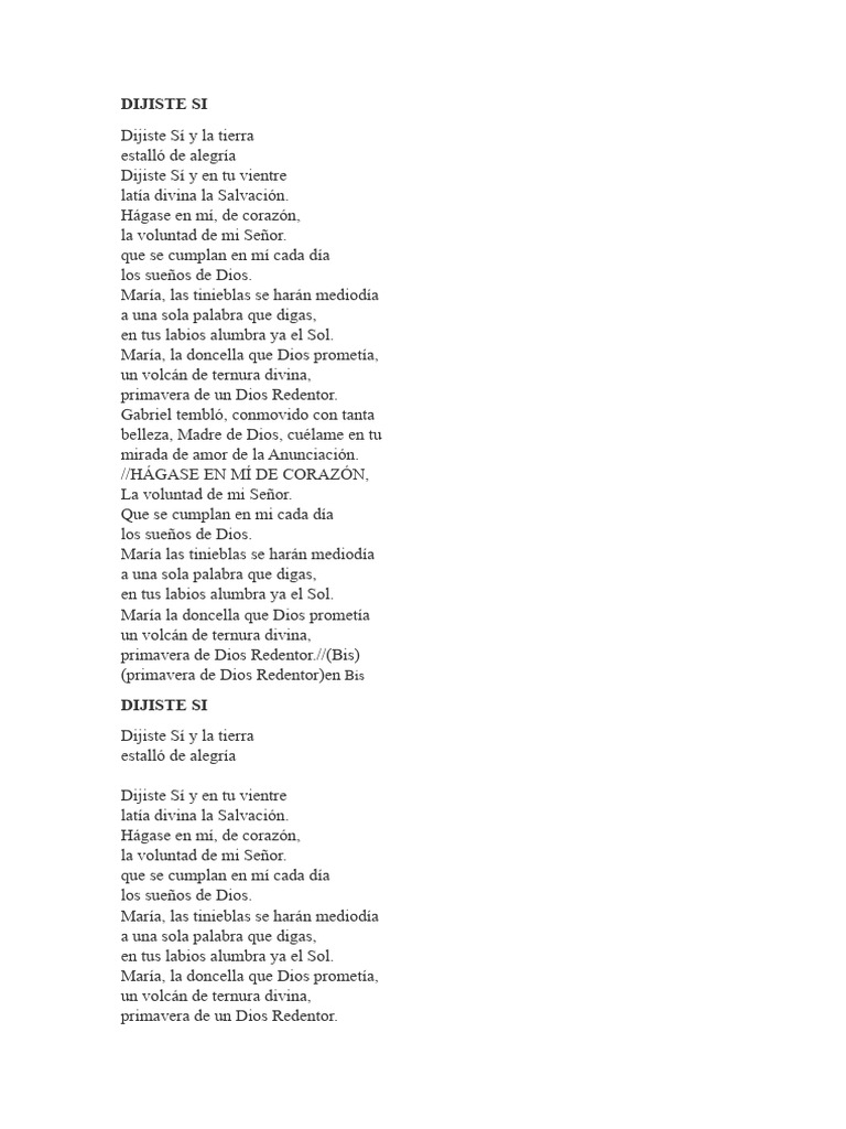 Dijiste Sí y La Tierra | PDF