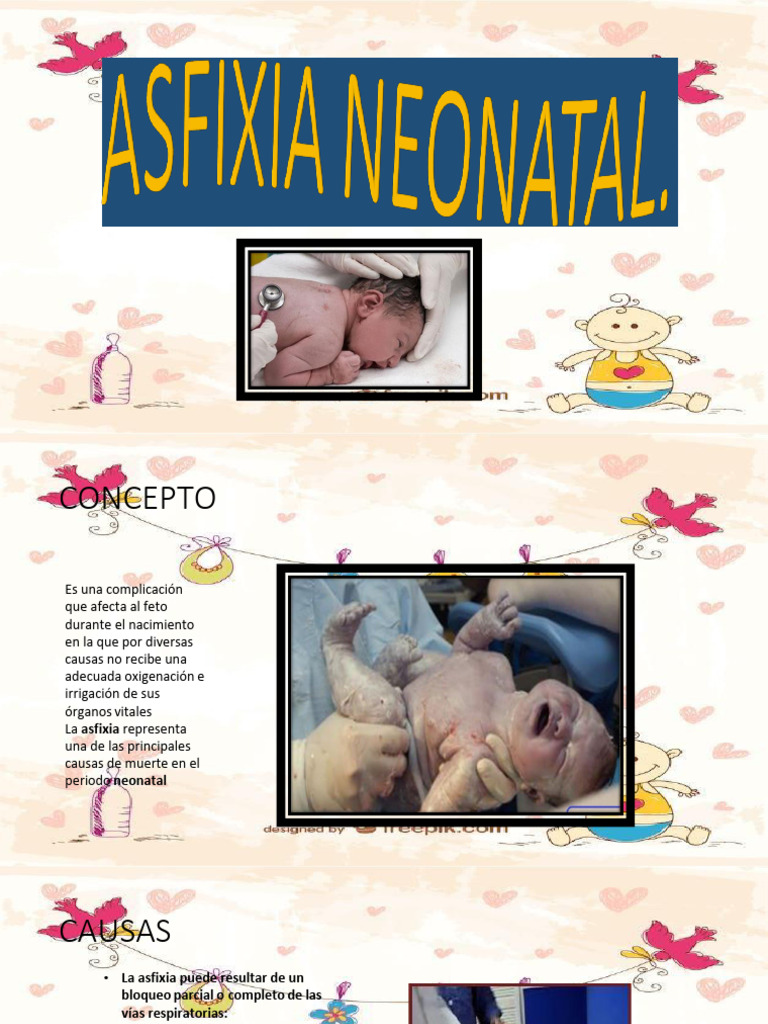 Asfixia neonatal: causas y síntomas | PDF