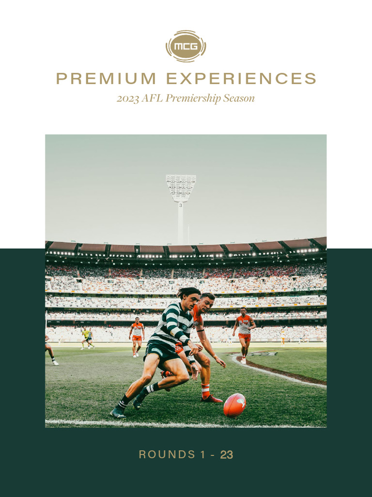 AFL 2023 Premium Experiences Brochure | PDF