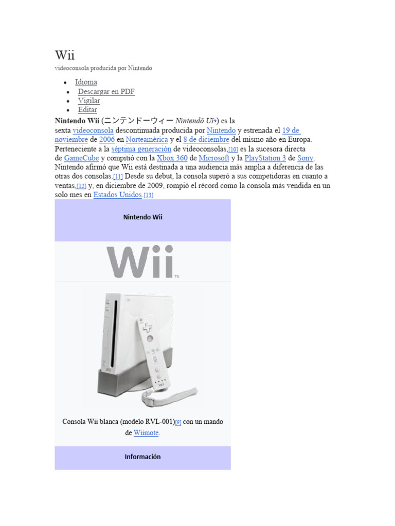 wii | PDF | Juegos de consolas | Xbox 360