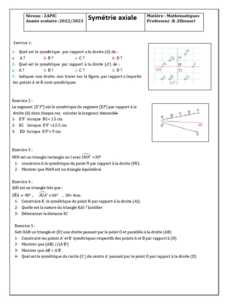 Série Symétrie Axiale | PDF
