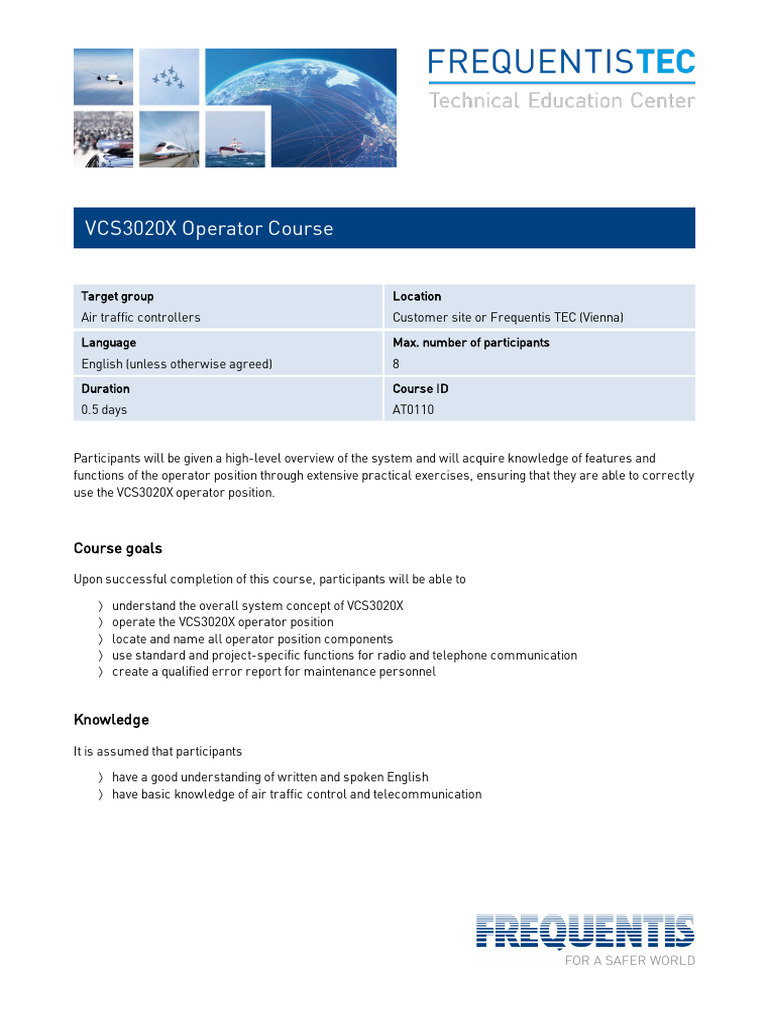 At0110 VCS3020X Ops | PDF | Information | Communication