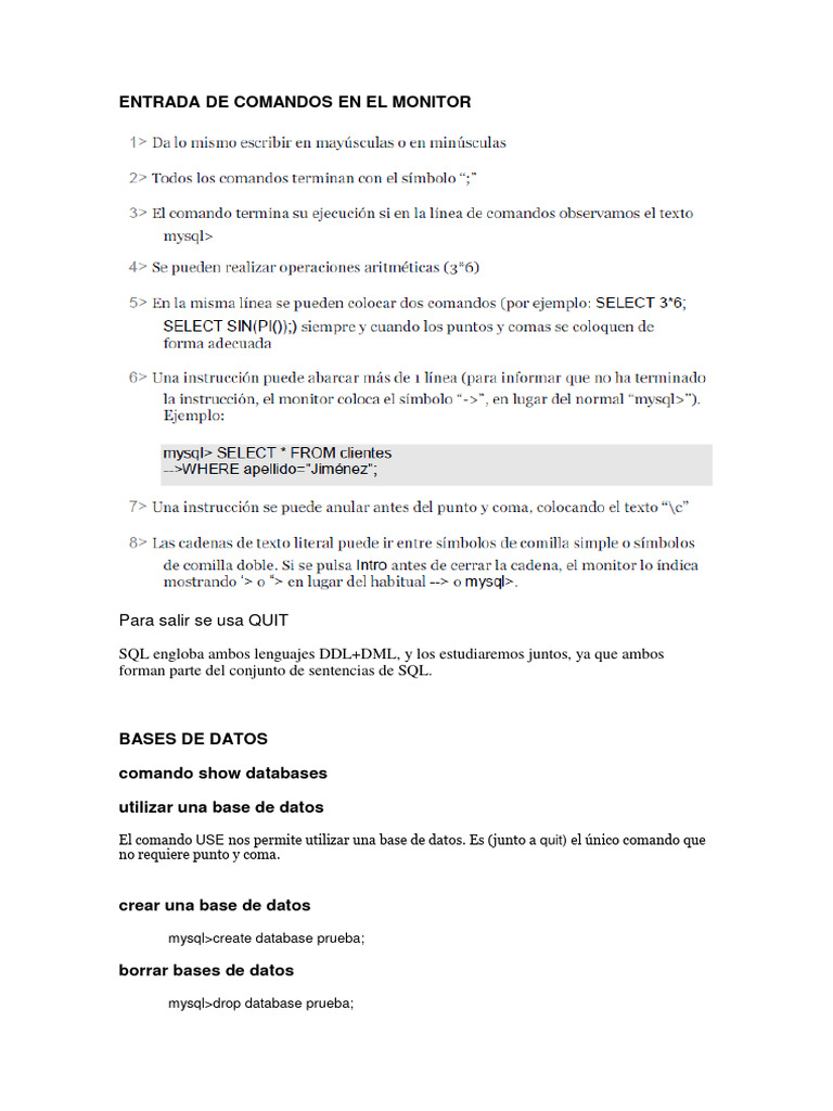 Sesión 11 B - Material Complementario MySql | PDF | SQL | Bases de datos