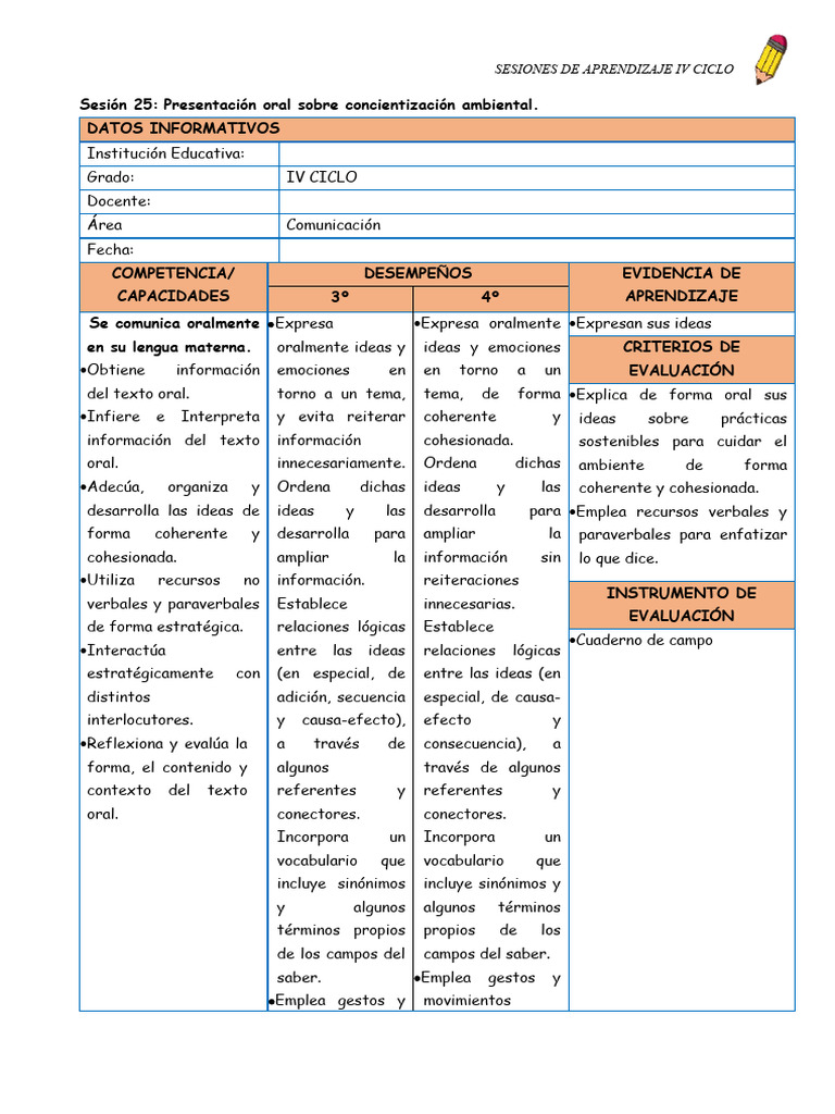 Sesiones Iv Ciclo Sem 3 - Eda 8 | PDF | Energía renovable | Aprendizaje