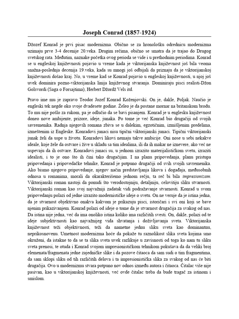 Joseph Conrad (1857-1924) | PDF