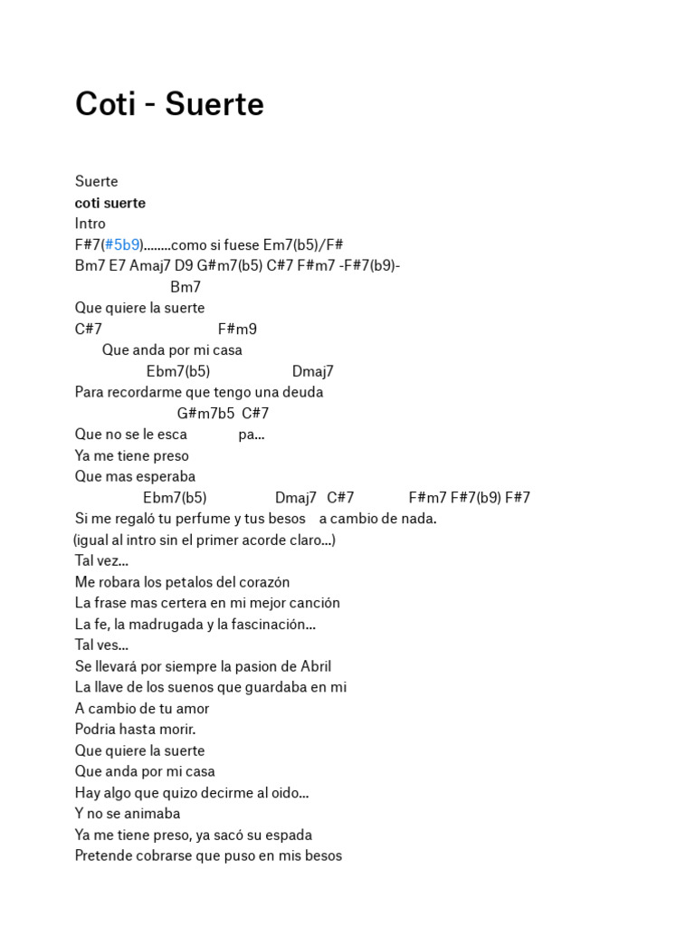 Coti - Suerte | PDF