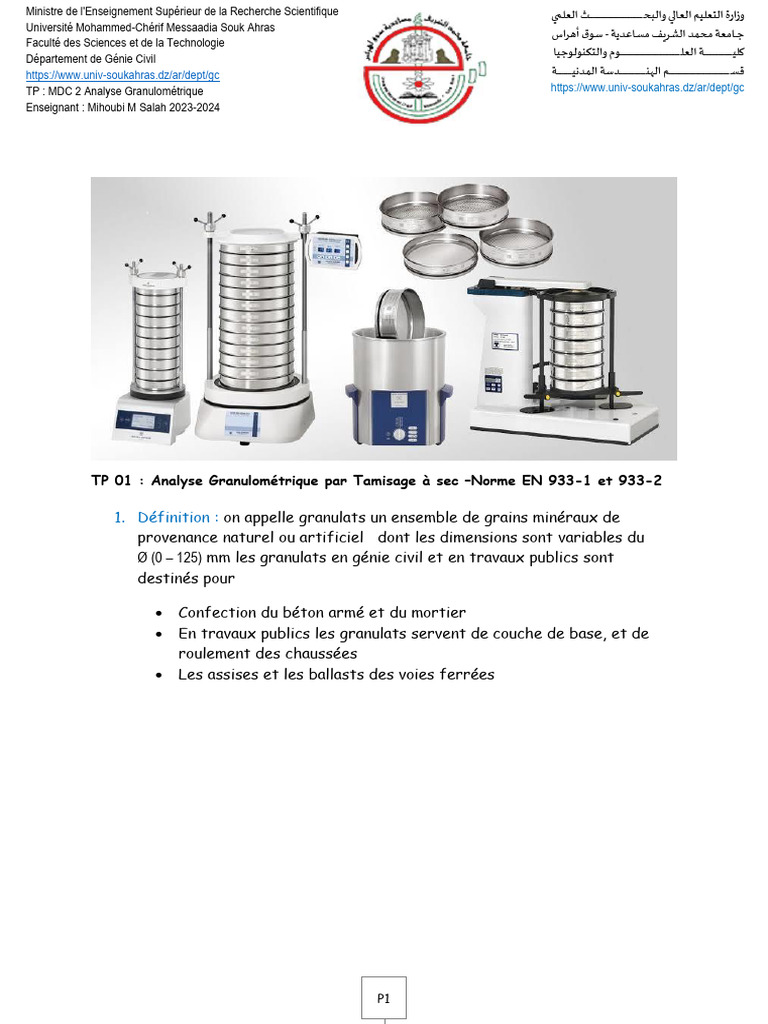 TP Mdc 2 Chapitre 01 | PDF