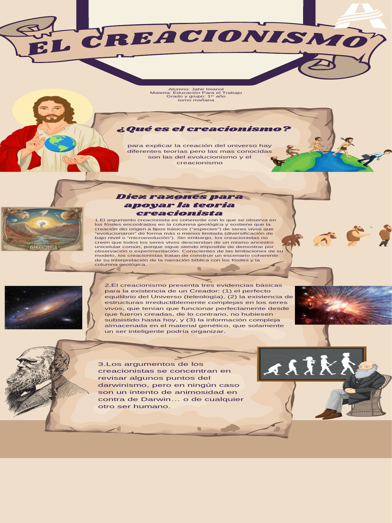 Infografía de el creacionismo | PDF