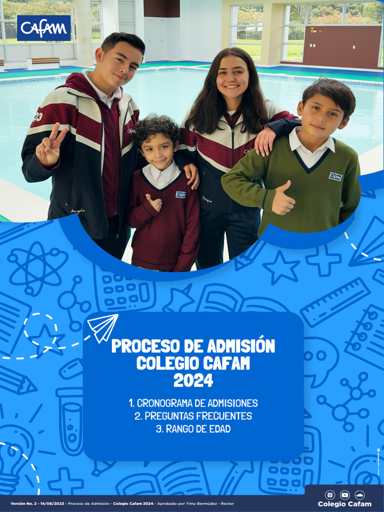 Proceso de Admisión - Colegio Cafam 2024 | PDF | Pensión
