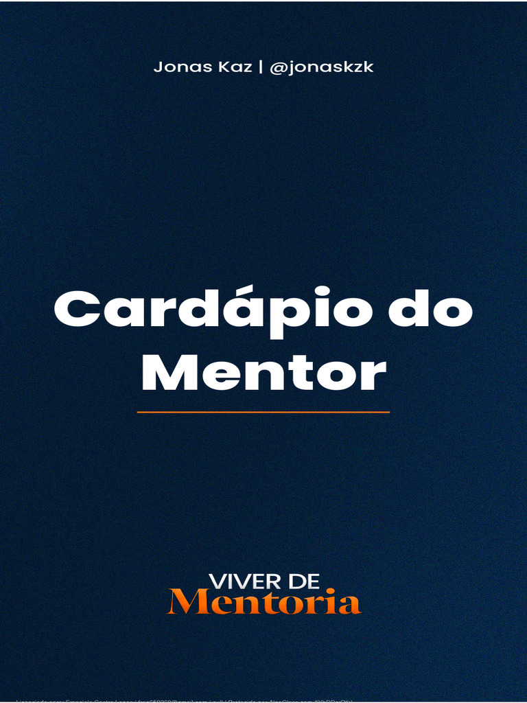 Cardapio Do Mentor | PDF