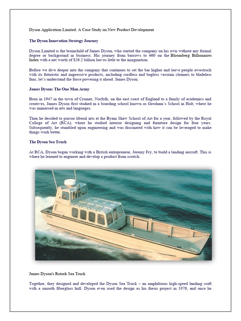 Dyson Application Limited - Case Study | Download Free PDF | Vacuum ...