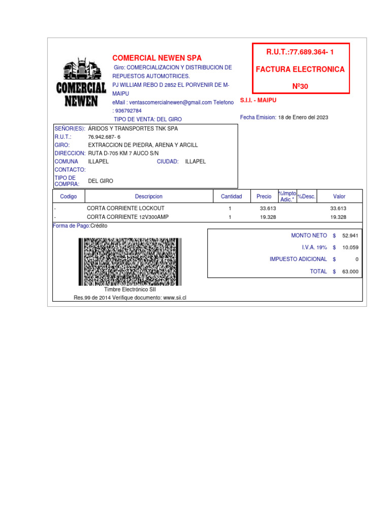 Aridos TNK 30 | PDF | Dinero | Pagos