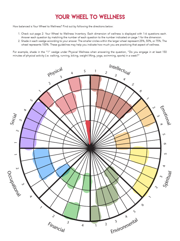 Your Wheel To Wellness Inventory | PDF