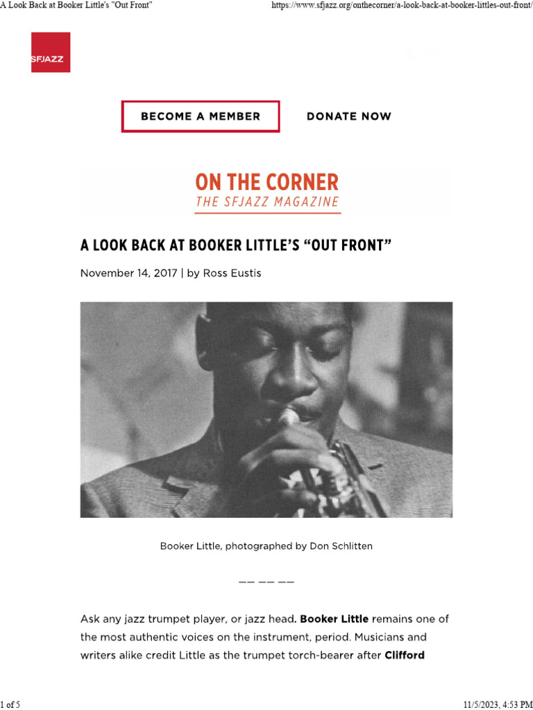 Booker Little Out Front Review | PDF