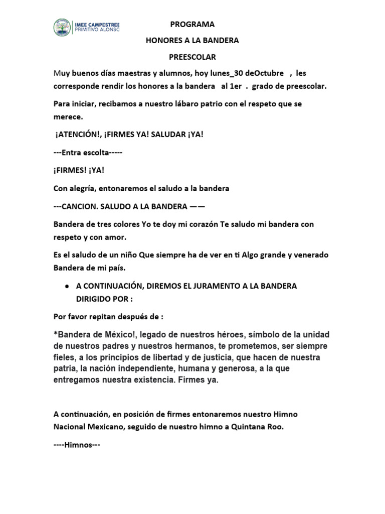 PROGRAMA Homenaje | PDF