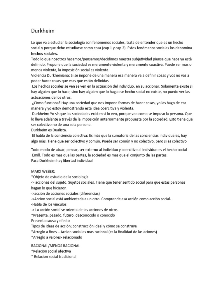 Durkheim Pdf Emile Durkheim Teorías Sociológicas