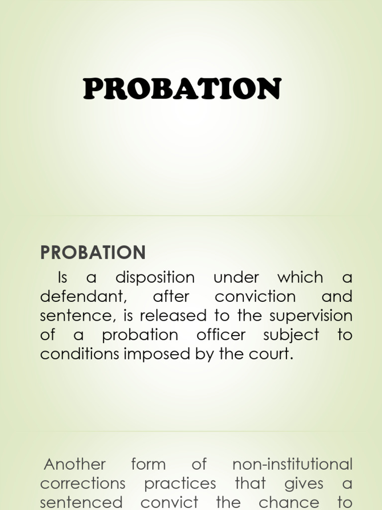PROBATION | PDF