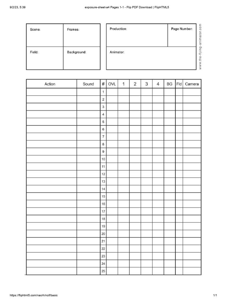 Exposure-Sheet-A4 Pages 1-1 - Flip PDF Download - FlipHTML5 | PDF
