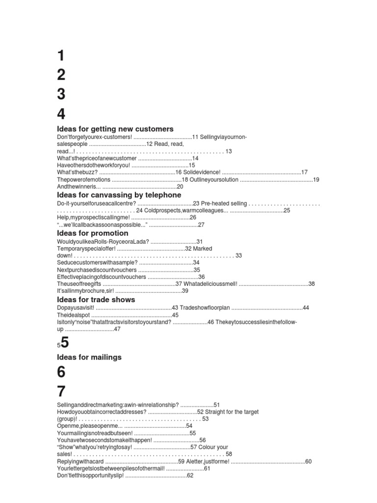 Ideas For Getting New Customers | PDF
