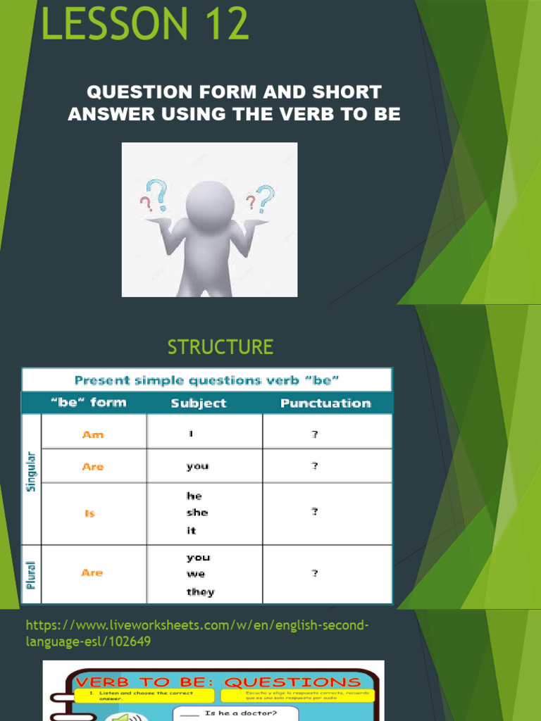Lesson 12 Question Form and Short Answer | PDF