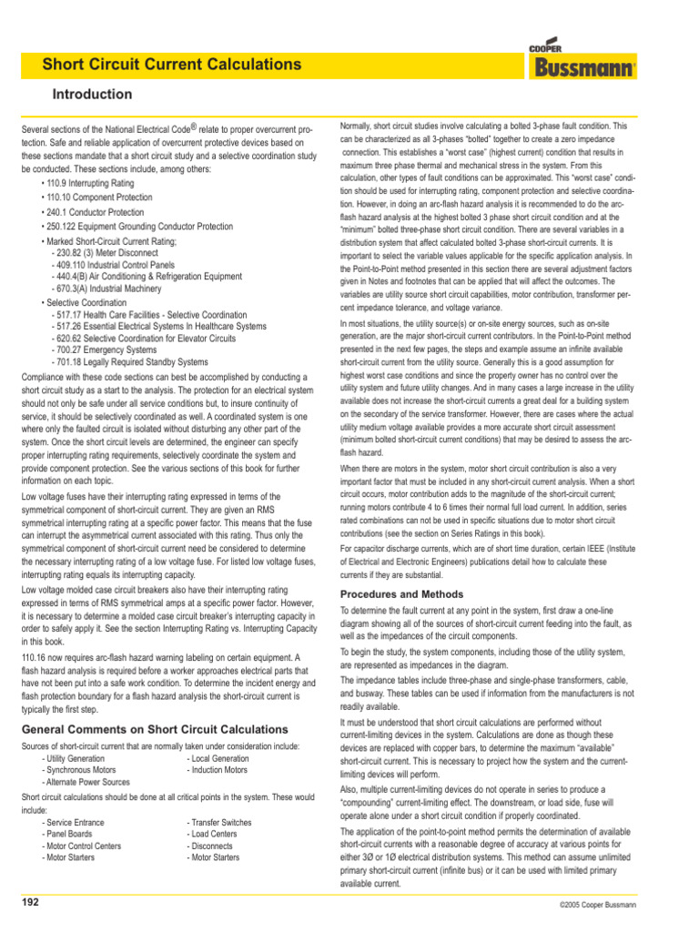 02a-BUS_Ele_Tech_Lib_Short_Circuit_Current_Calculations | PDF | Transformer | Electrical Impedance