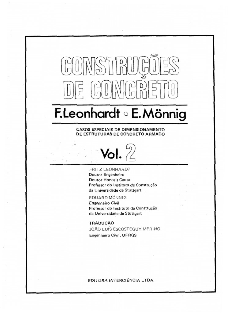 LIVRO - Construções de Concreto 2 - Leonhardt Monning | PDF