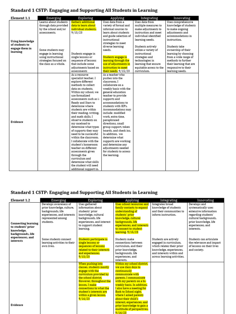CSTP 1 Mccue 9 | PDF