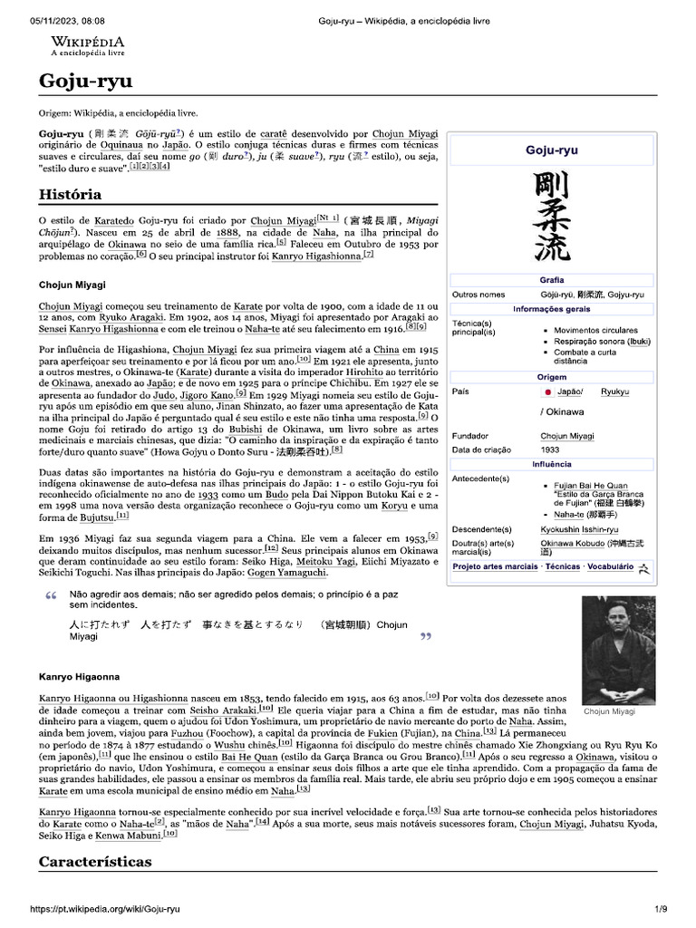 Goju Wikipedia | PDF