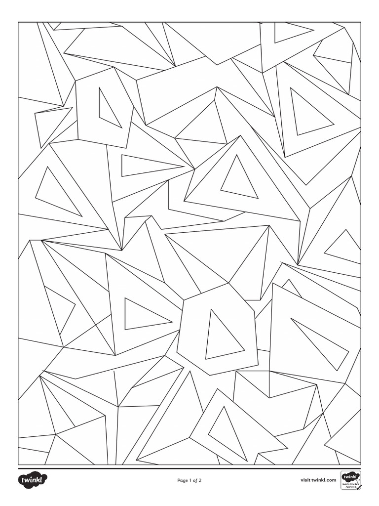 T TP 1632823018 Cubism Patterns Mindfulness Colouring Ver 1 | PDF