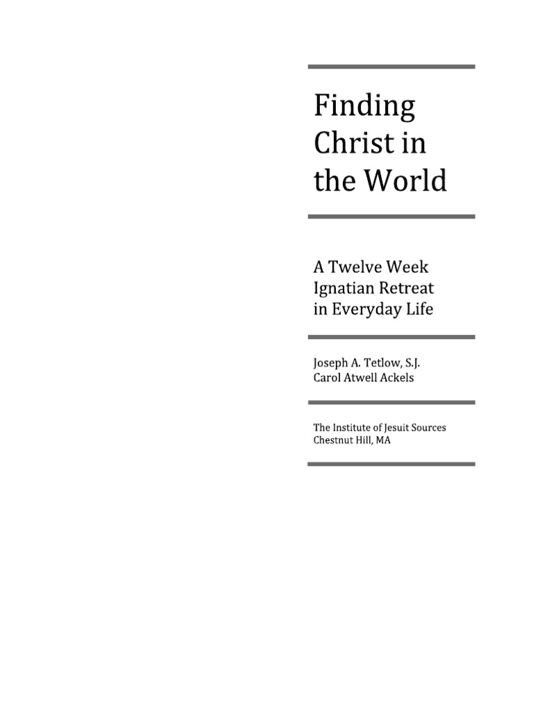 Finding Christ in The World Week 1 | PDF