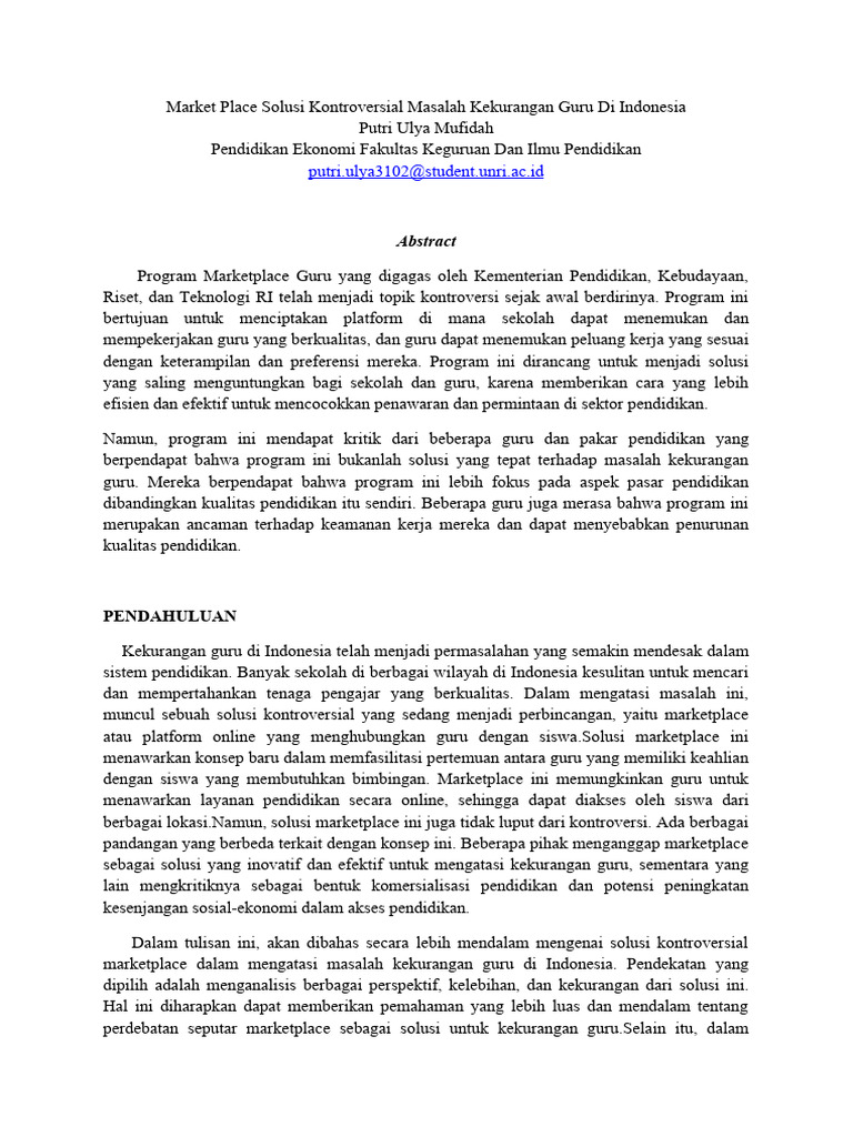 Kontroversi Marketplace Guru di Indonesia | PDF