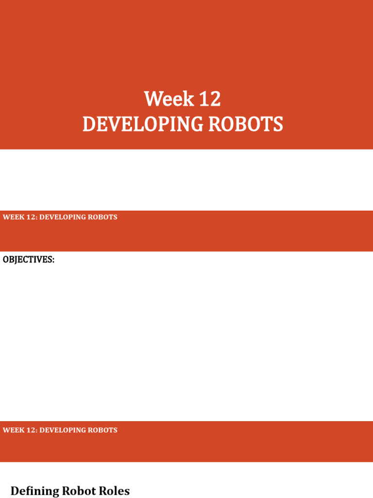 Introduction To Artificial Intelligence Week 12 | PDF | Robot | Robotics